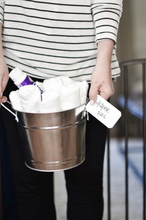 Modern Baby Shower Gift: DIY Diaper Pail - Lovely Lucky Life