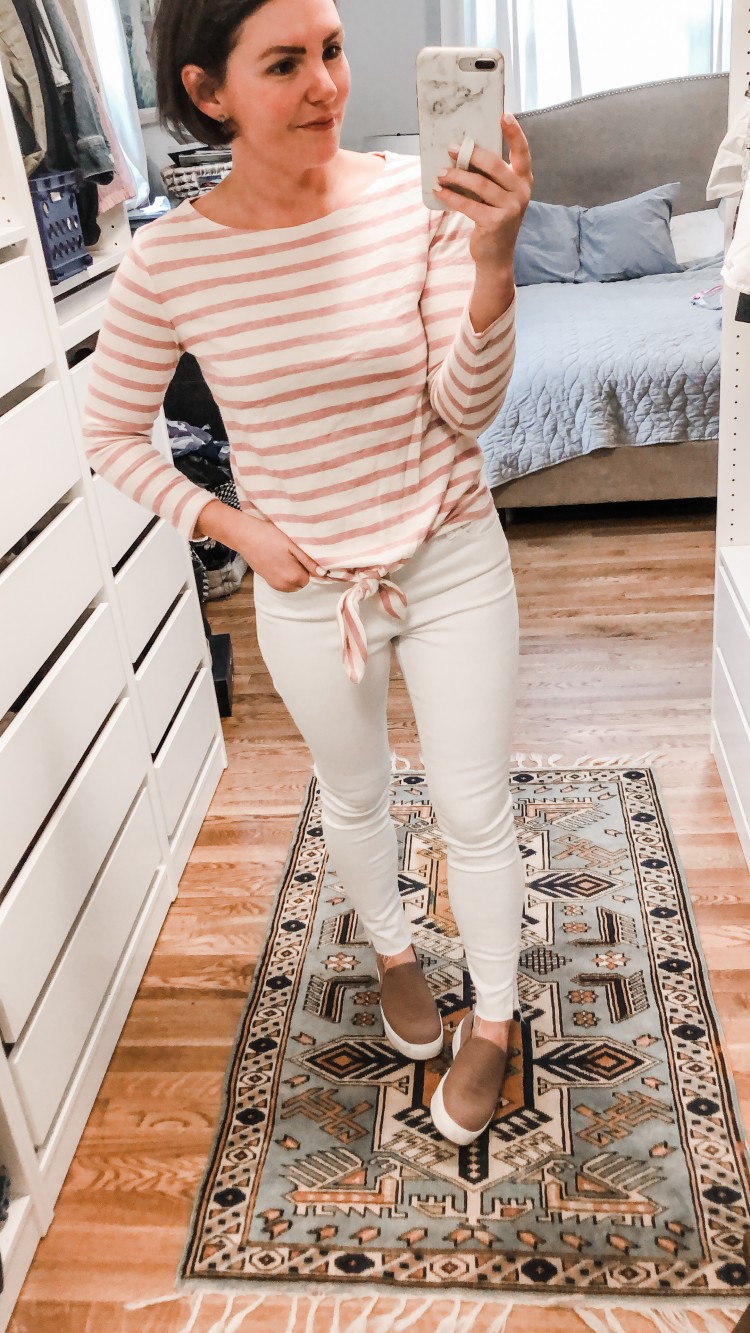 striped knot front top from old navy - Lovely Lucky Life