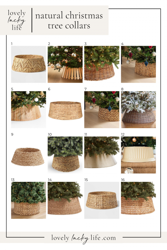 16 Natural Tree Collars for Christmas - Lovely Lucky Life