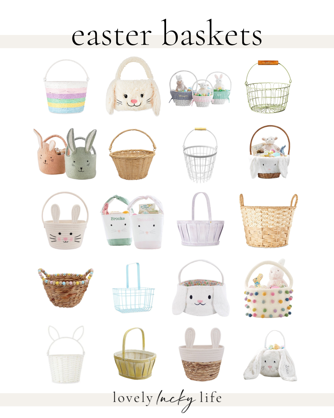 Easy Personalized Easter Baskets - Lovely Lucky Life